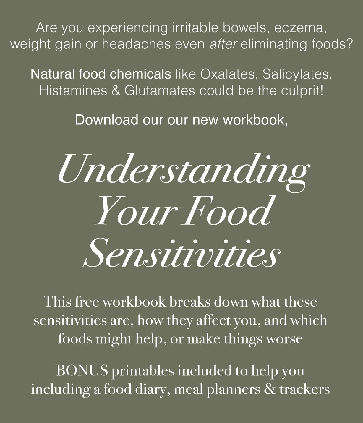 Food Sensitivities Ebook - Naturopath Newcastle NSW